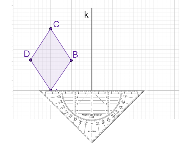Een spiegelbeeld tekenen met je geodriehoek oefenen | StudyGo
