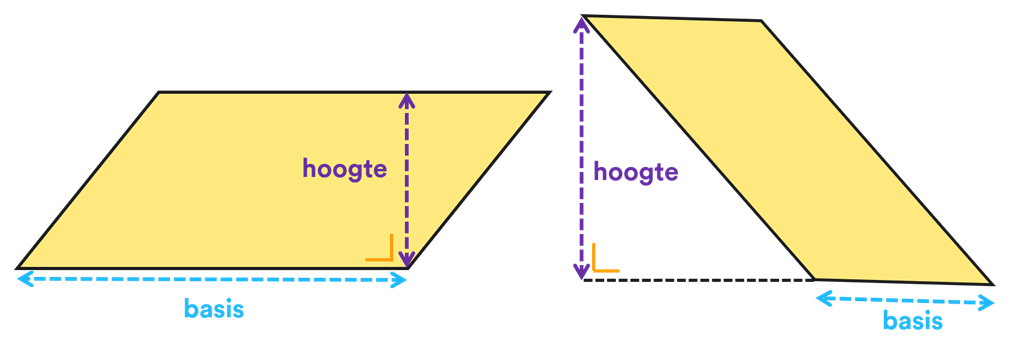 Oppervlakte parallellogram oefenen | StudyGo